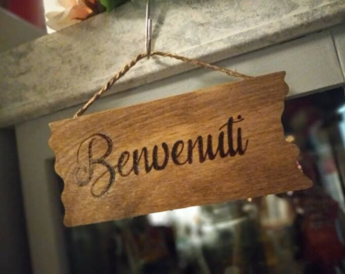 Italian Hand Engraved Benvenuti Entri Come Amici, Vada Come Famiglia ...