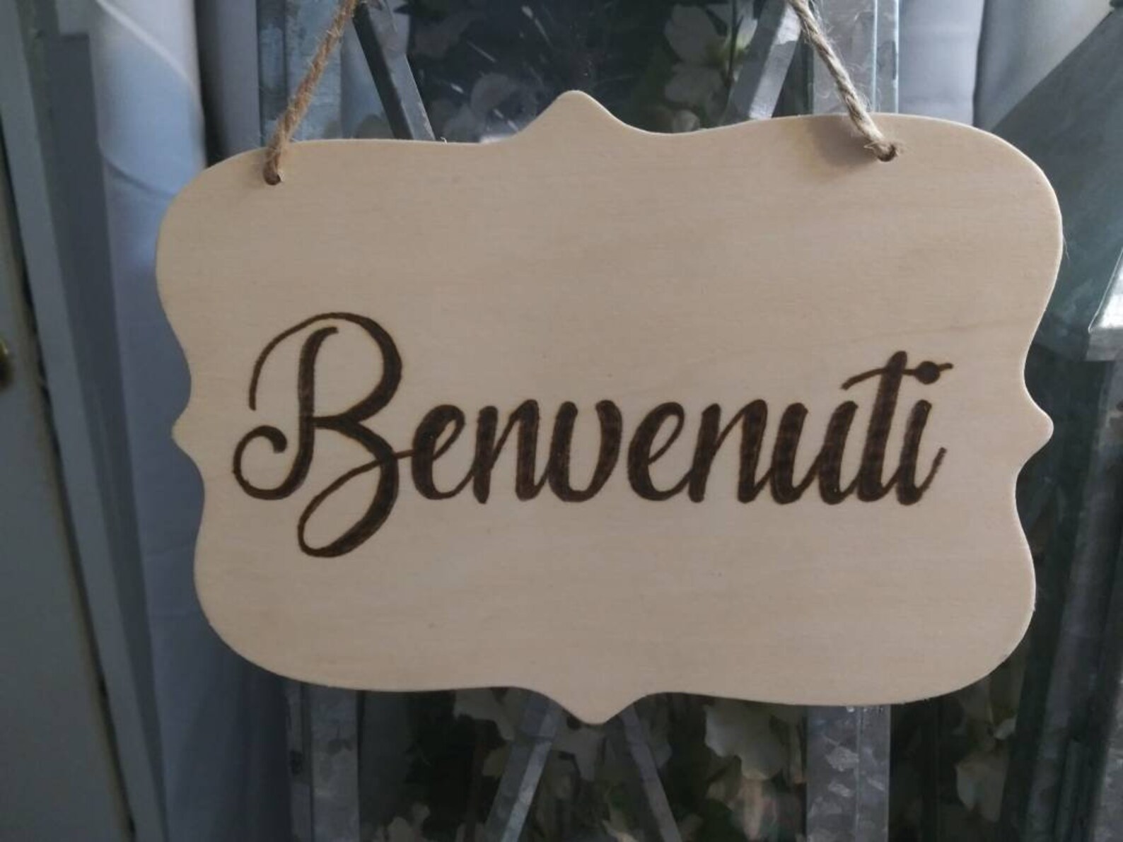Benvenuti Italian Welcome Hanging Door or Wreath Plaque Sign - Etsy