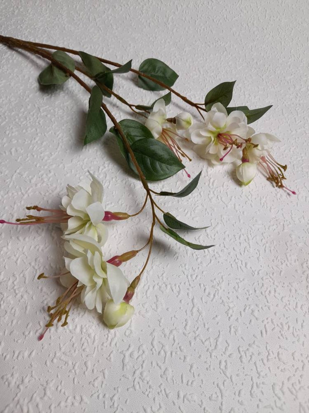 Artificial Fuchsia, Artificial Flowers, Gift for Her, Fuchsia, Ivory ...