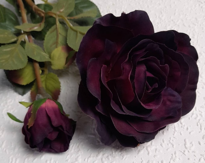 Artificial Rose, Burgundy Rose, Artificial Flowers, Autumn Wedding ...