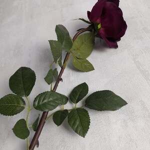 Artificial Rose, Burgundy Rose, Artificial Flowers, Rose Home Decor ...