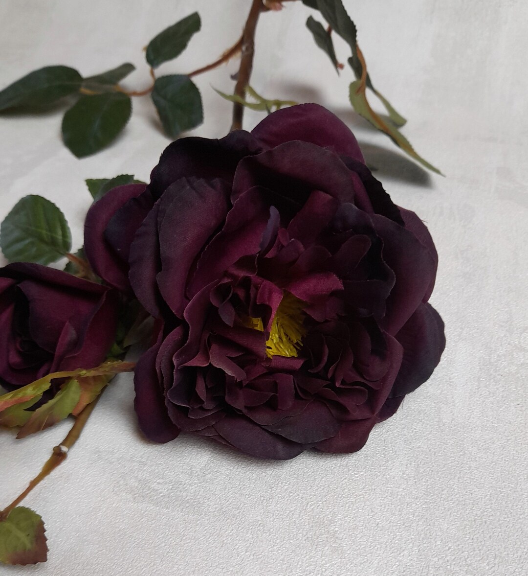 Burgundy Rose Artificial Flowers Artificial Rose English - Etsy