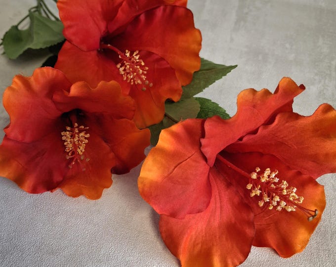 Artificial Hibiscus, Tropical Flower, Chinese Rose, Hibiscus Flower, Artificial Flowers, Red ...