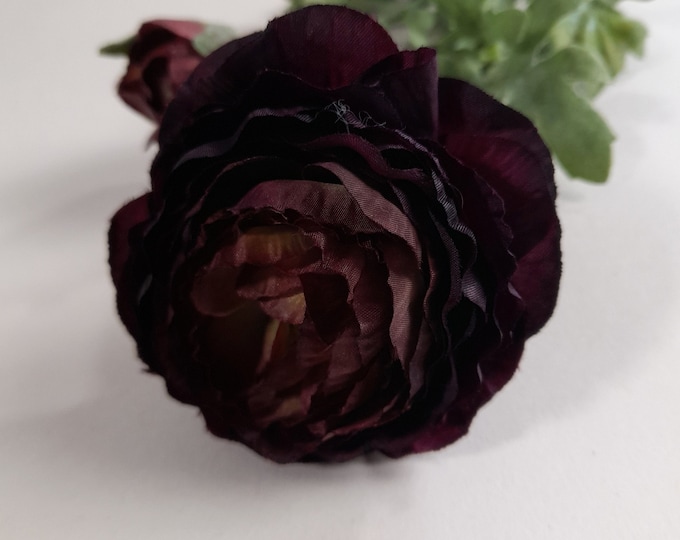 Artificial Ranunculus, Artificial Flowers, Damson Ranunculus, Plum ...