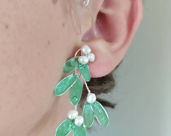 Mistletoe Earrings | Etsy