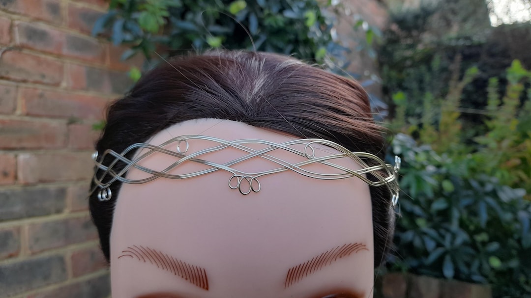 Medieval Celtic Knot Circlet: Wedding Hairpiece, Elven Crown for LARP ...