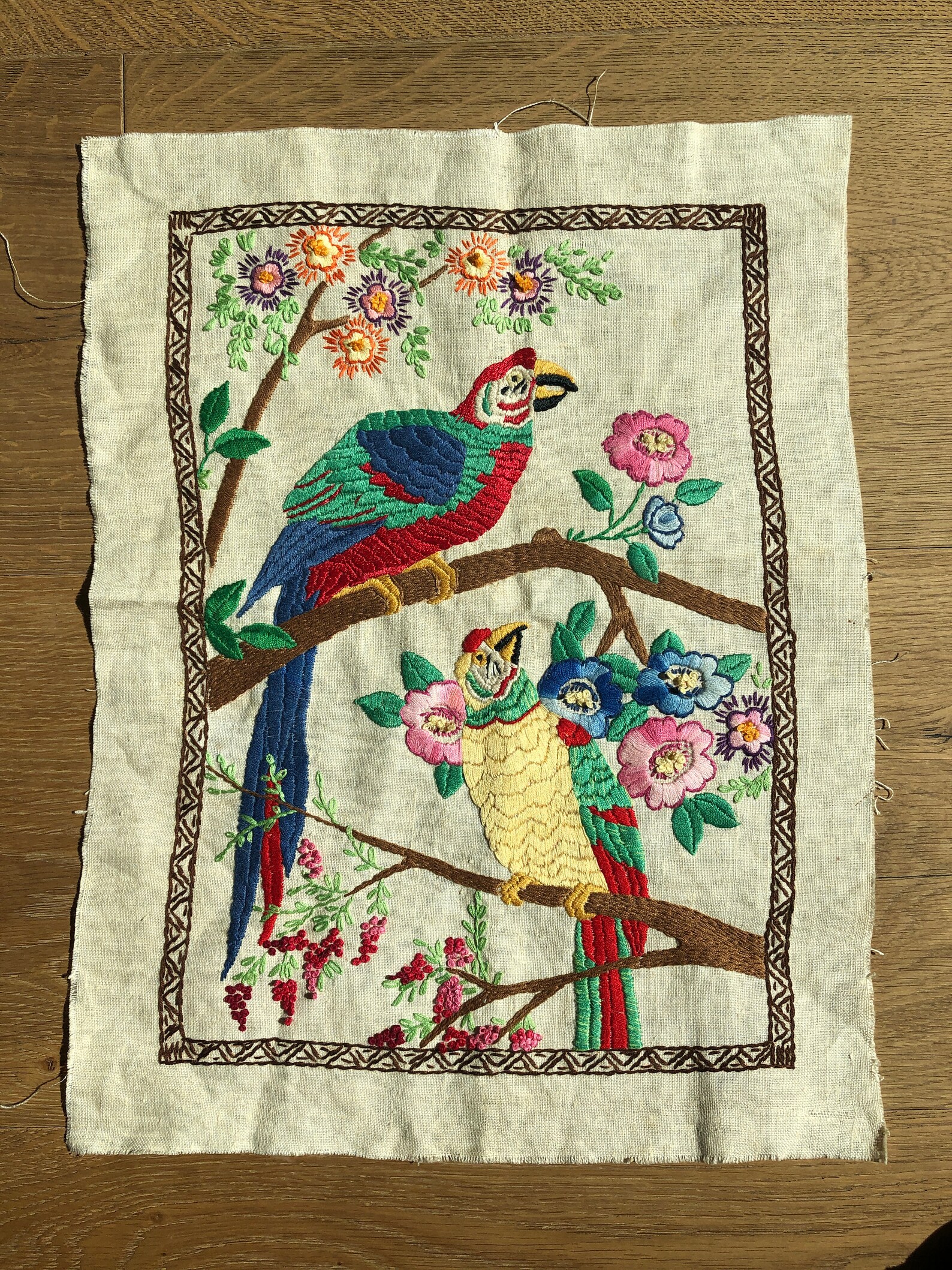 Vintage Completed Needlework Canvas's Suitable for Framing - Etsy