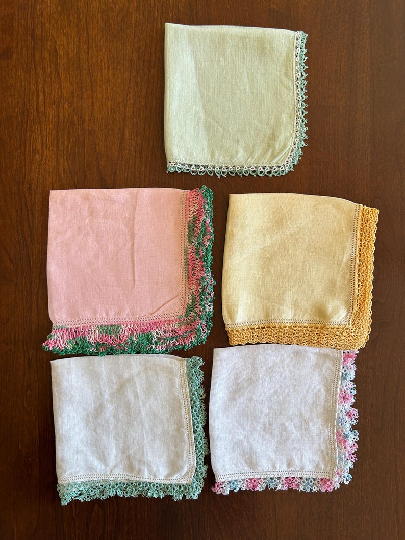 Lots of Vintage Handkerchiefs - Cotton, Florals, Embroidered, Linen ...