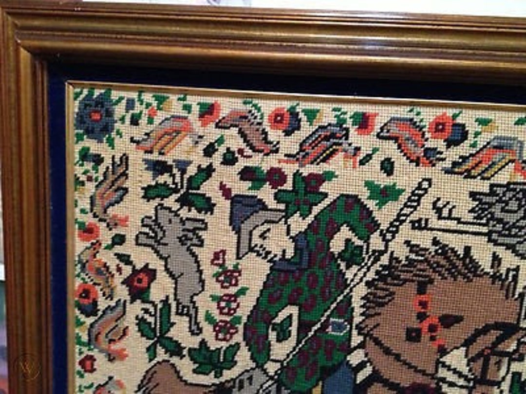 Vintage Completed Needlepoint Canvas's Suitable for Framing - Multiple ...
