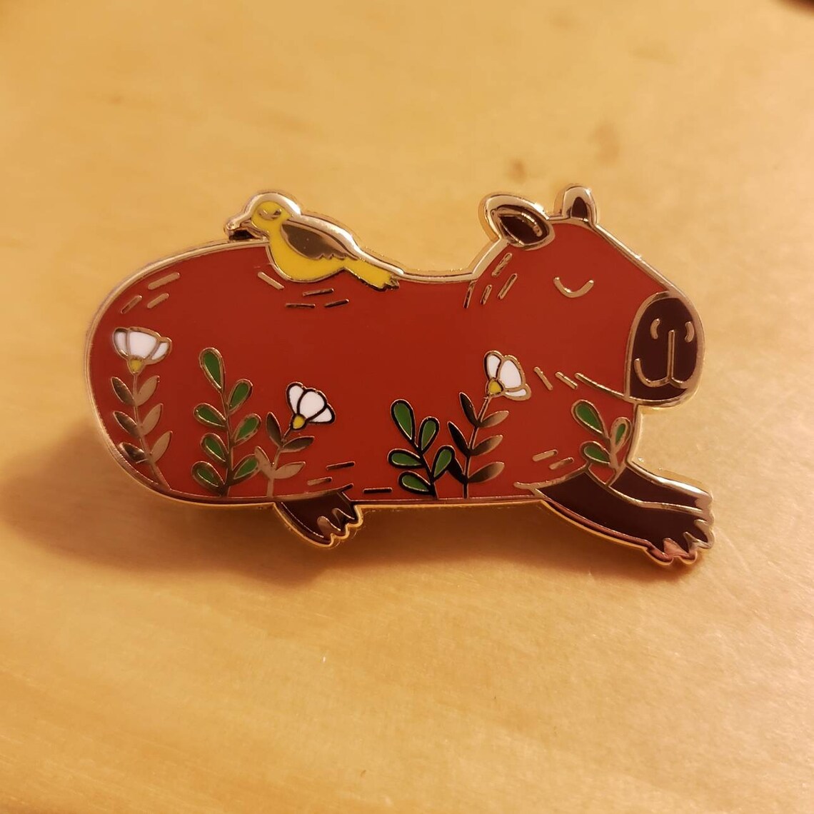 Sleepy Capybara Enamel Pin - Etsy