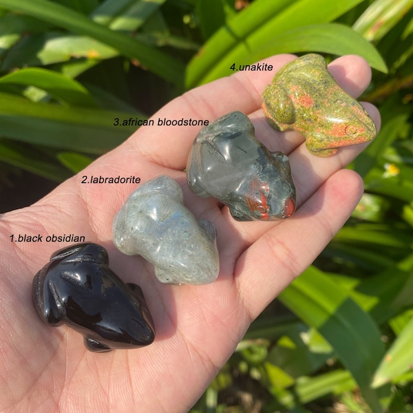 Stone Frog Figurine - Etsy