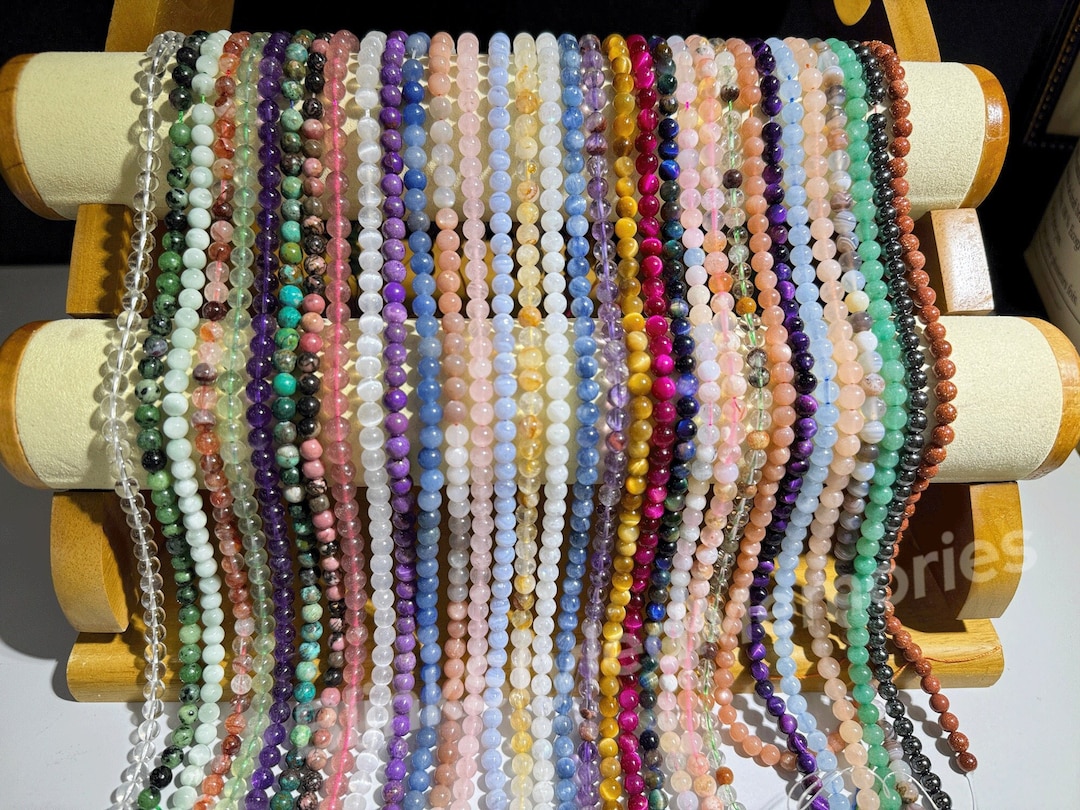 Genuine Crystal Round Beads: Natural Gemstone DIY Jewelry Making ...
