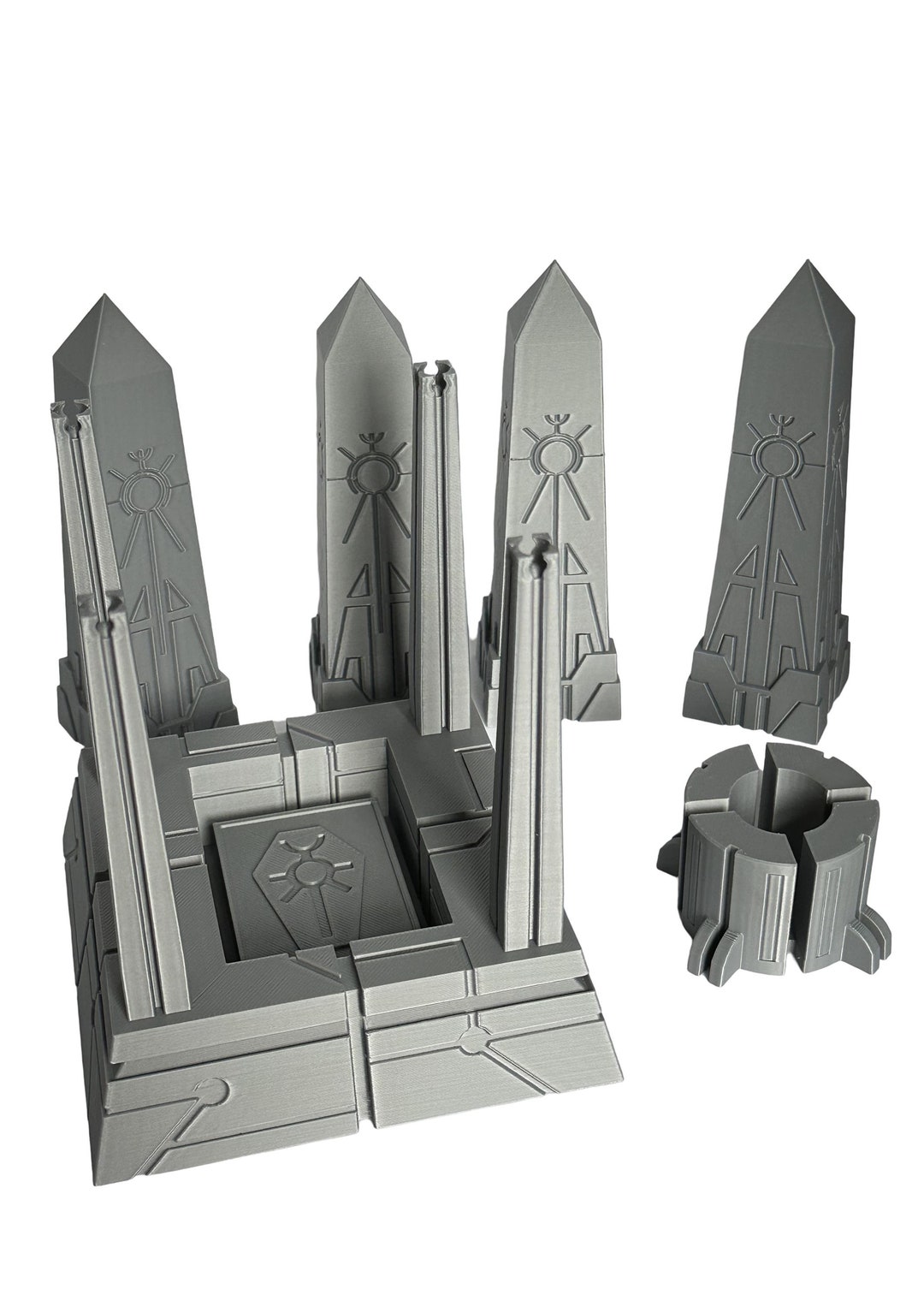 Necron Terrain Alien Obelisk Terrain Set – Modular Sci-fi Scatter for ...