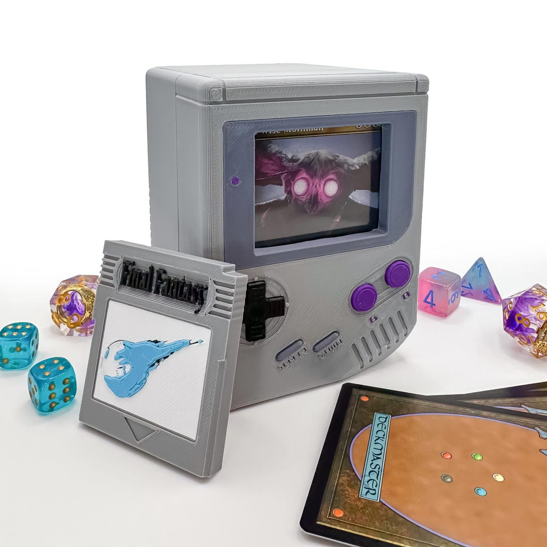 FF7 Gameboy Deck Box | Final Fantasy Commander Storage | MTG EDH Case ...