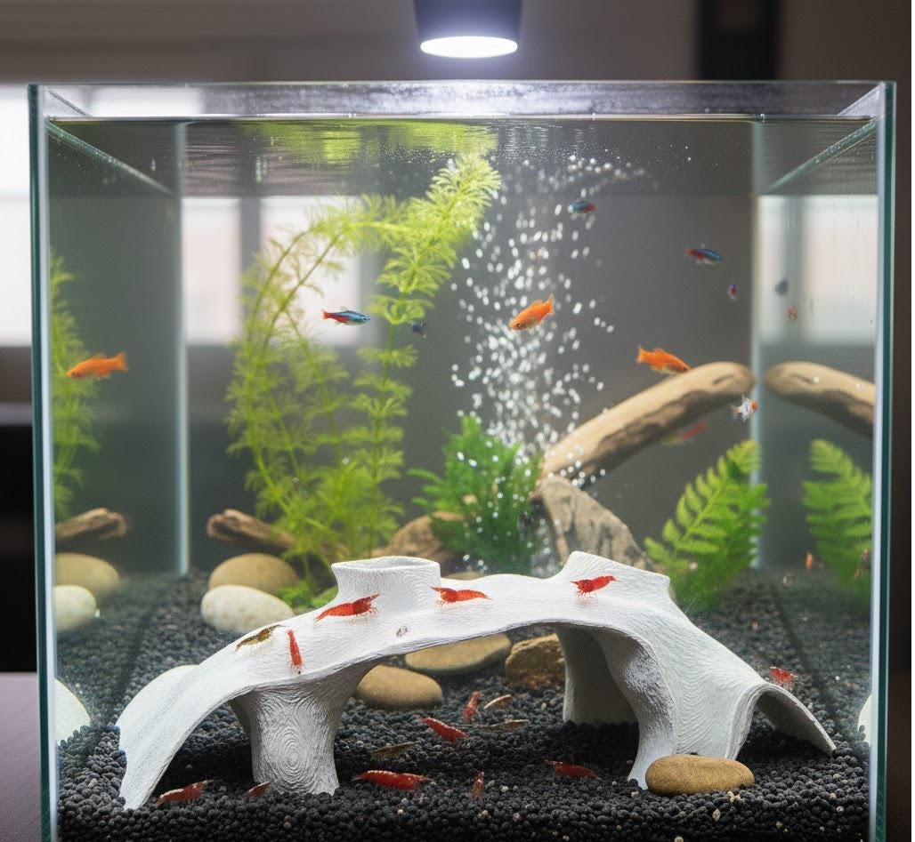 Natural Aquarium Cave for Shrimp, Betta, Corydoras, Pleco – Under ...
