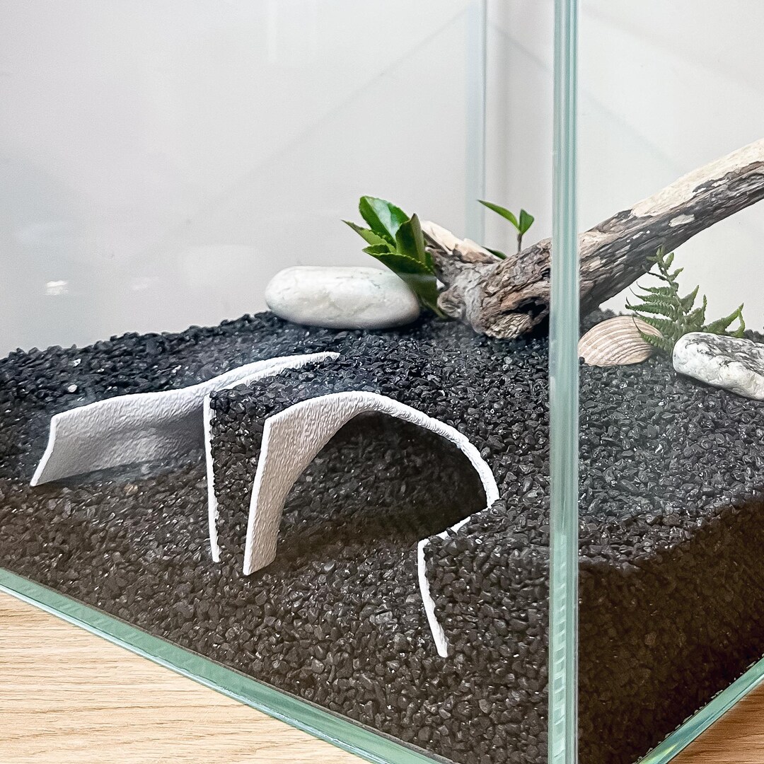 Aquarium Cave Tunnel for Pleco, Shrimp & Cory | Large Entrance Fish ...