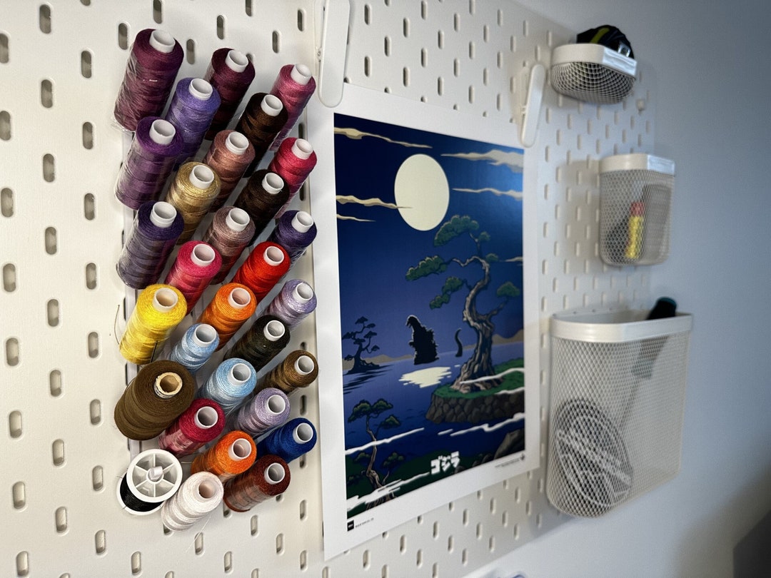 Skadis Pegboard Thread Reel Holder, Hold 6 Coats Moon Spools or Similar ...