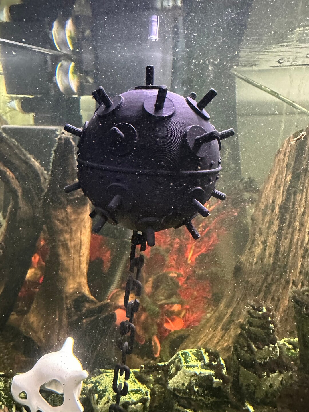 Floating Aquarium Mine Decoration | Fish Tank Ornament | Betta, Shrimp ...