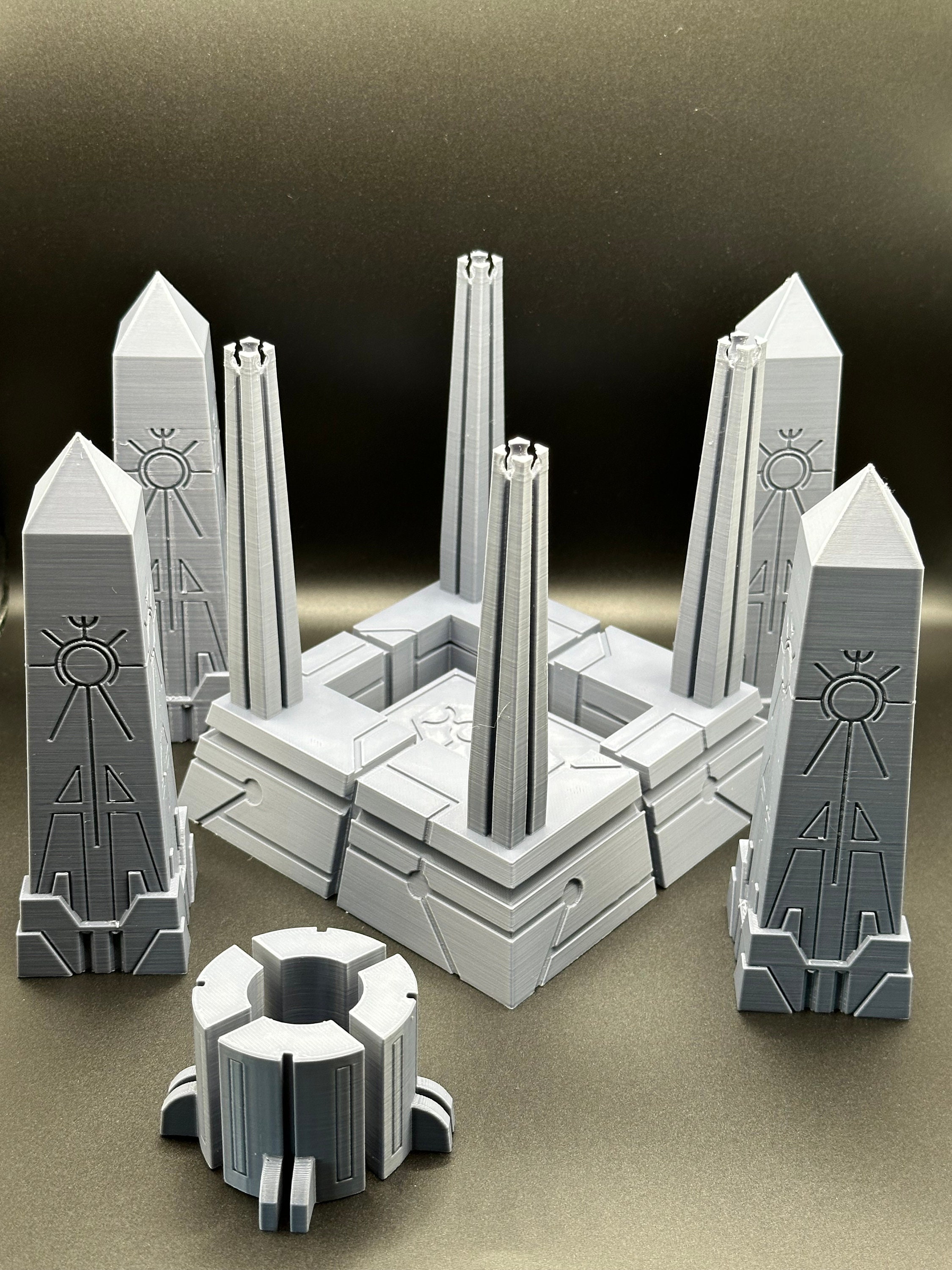 Necron Terrain Alien Obelisk Terrain Set – Modular Sci-fi Scatter for ...