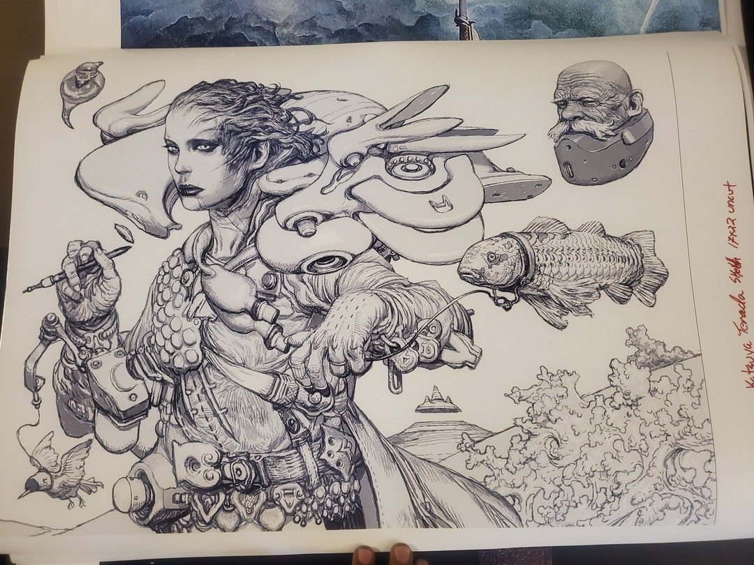 Katsuya Terada Sketch Book Print 2 17x22 - Etsy