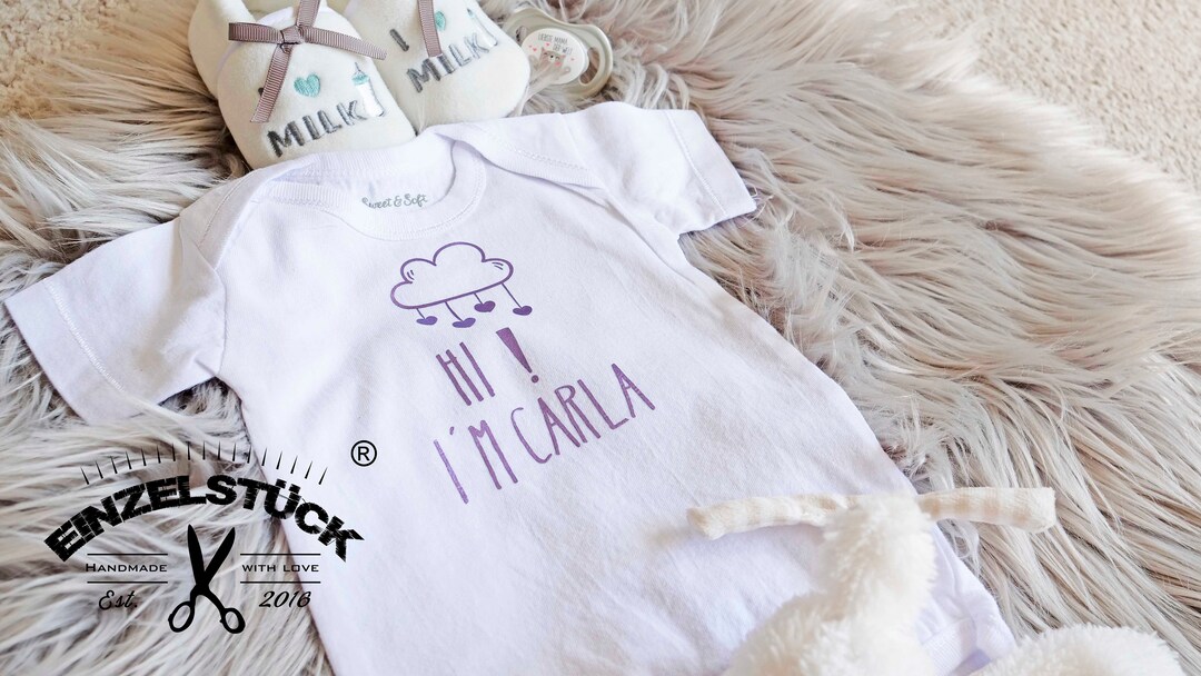 Sweet Personalized Baby Body With Shiny Imprint for Boys and - Etsy