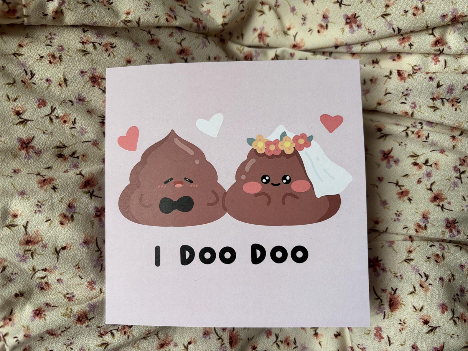 Cute Poop Emoji Card I Doo-doo Valentines Wedding Day Pink Card ...