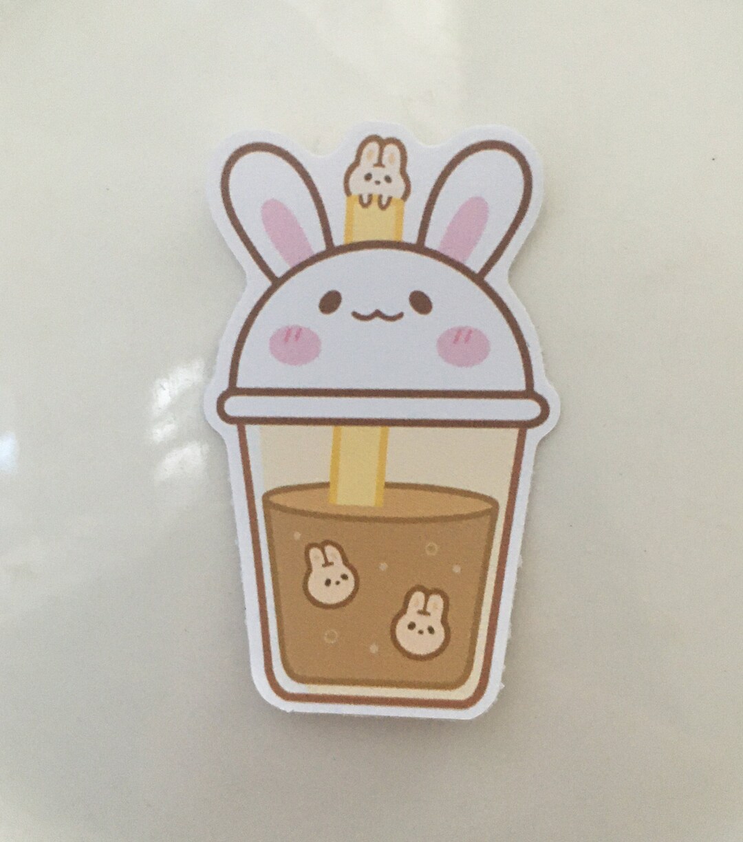 Bubble Tea Bunny Vinyl Sticker: Boba Drink Decal - Etsy