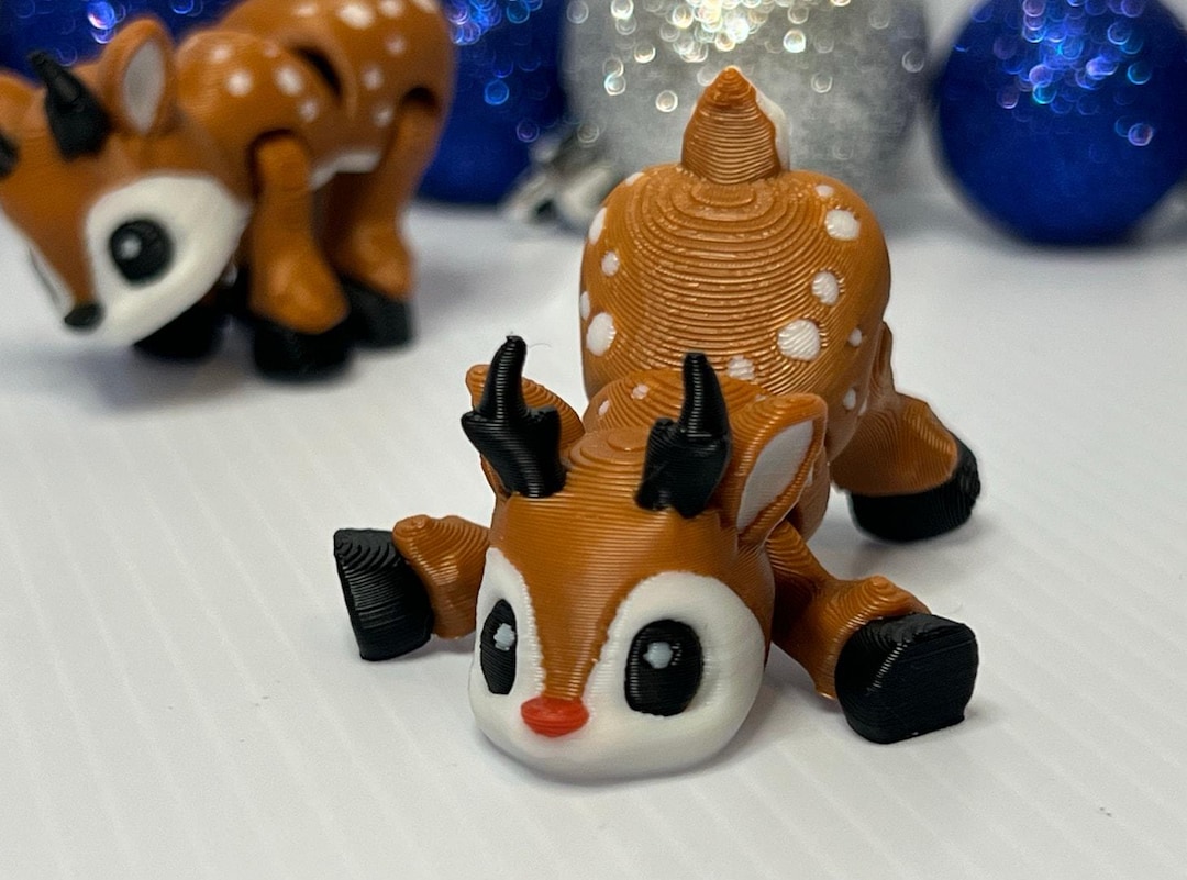 Mini Flexi Reindeer – Articulated - Rudolph - Guide Santa's Sleigh - 3D ...