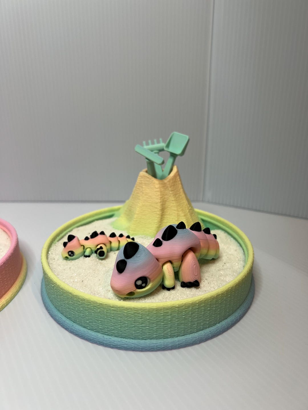 Mini Zen Mountain Garden | T-rex Dinosaur Flexi | 3D Printed Rainbow ...