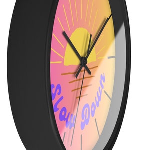Slow Down Sunset Sunrise Wall Clock - Etsy