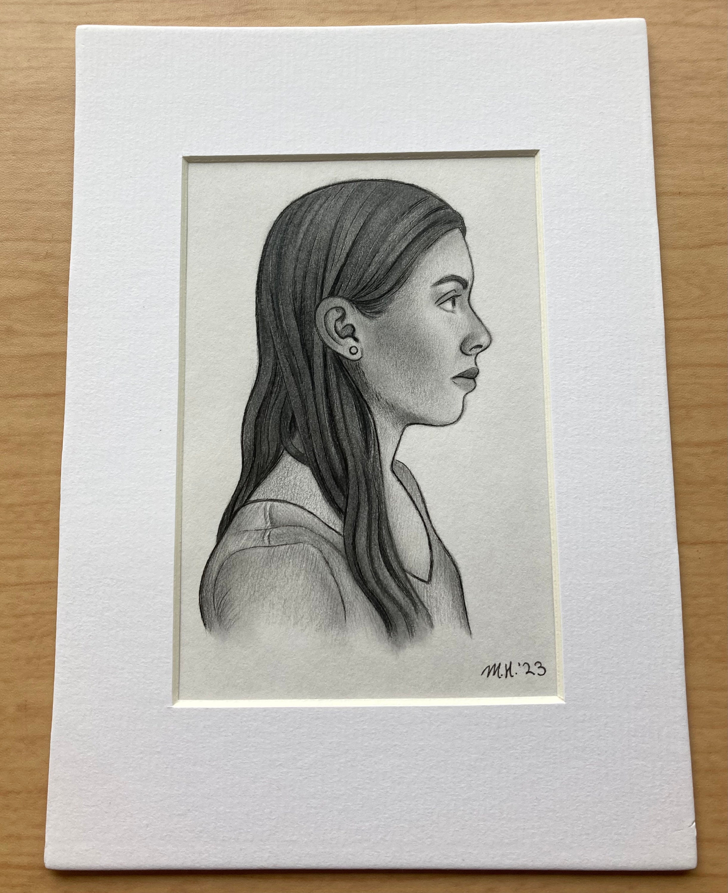 Custom Hand Drawn Graphite Portraits 1 Individual - Etsy