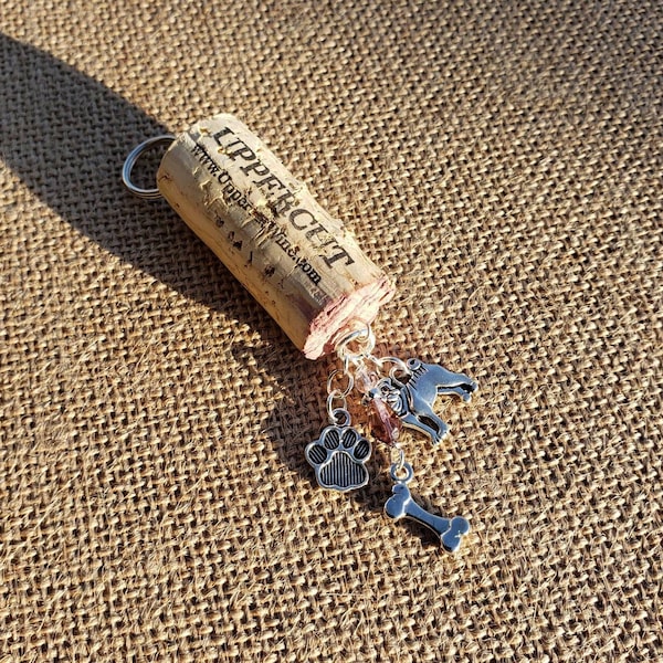 Wine Cork Keychain - Etsy