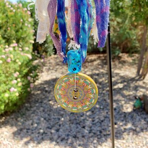 Sari Silk Ribbon Wall Hanging, Windchime, Window Decor, Hanging Prism ...