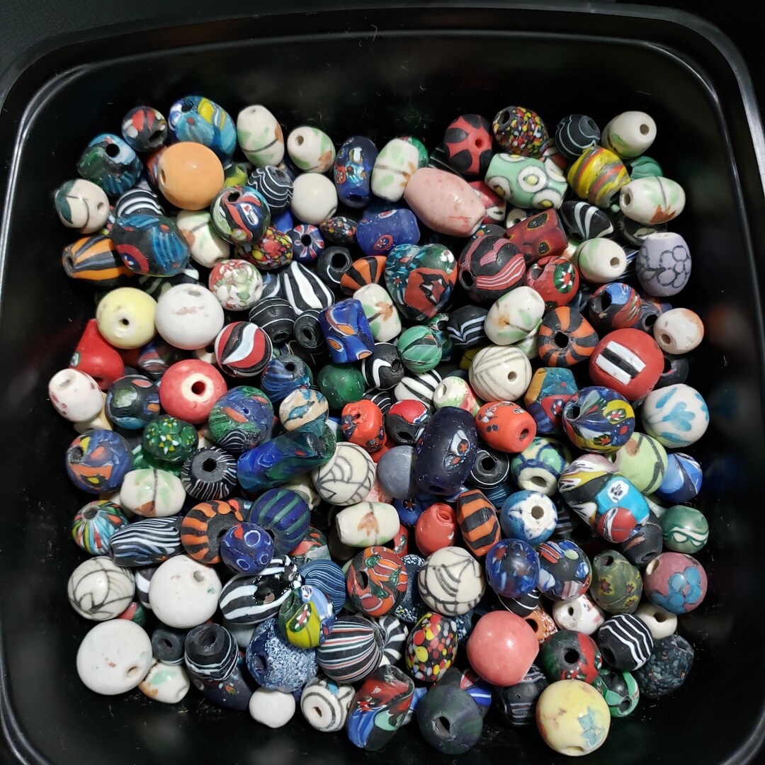 Ceramic Beads- Replica African Beads - Handmade India Ceramic Beads ...