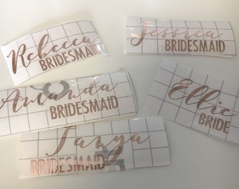 Bridesmaid stickers | Etsy