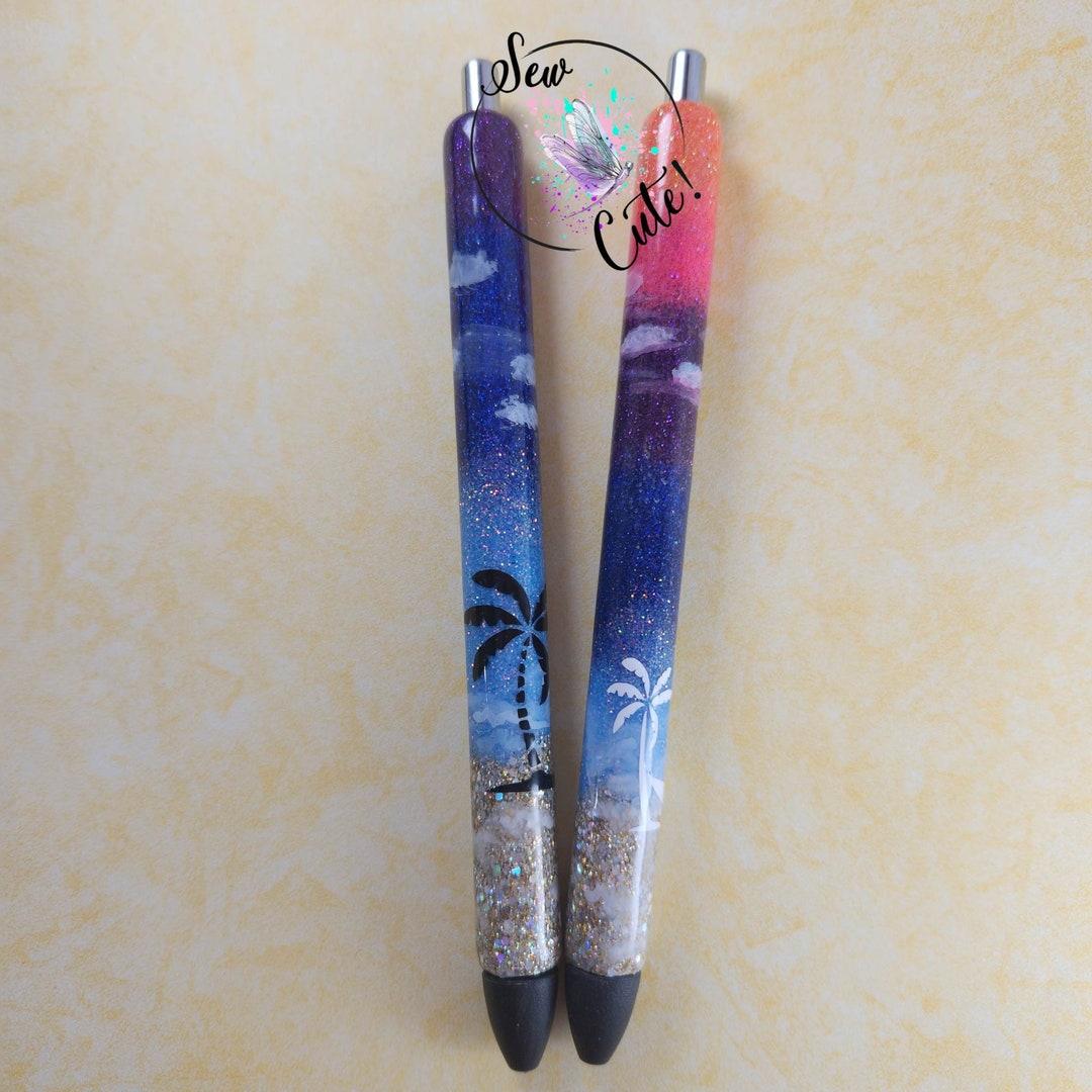 Glitter Gel Pen, Beach, Inkjoy Gel Pen, Sunset, Ocean, Salt Life, Palm ...