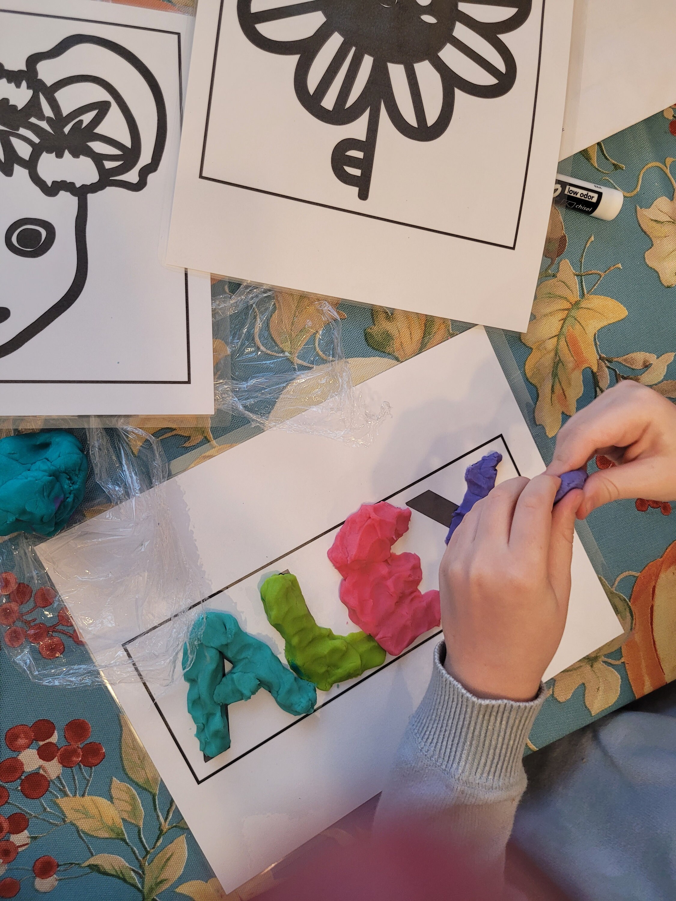 Draw With Playdough. Eco-dough, Non-toxic Play - Etsy