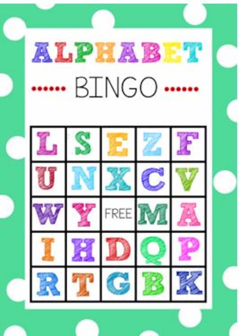 Alphabet Bingo Printable Game | ABC Letter Recognition, Preschool ...