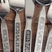 Vintage MARIA GRANDE Stainless Steel Flatware Embossed Floral and Black ...