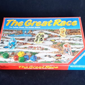 Vintage Ravensburger Game the Great Race -the Farther Ahead the Farther ...