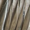 Vintage MARIA GRANDE Stainless Steel Flatware Embossed Floral and Black ...