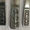 Vintage MARIA GRANDE Stainless Steel Flatware Embossed Floral and Black ...