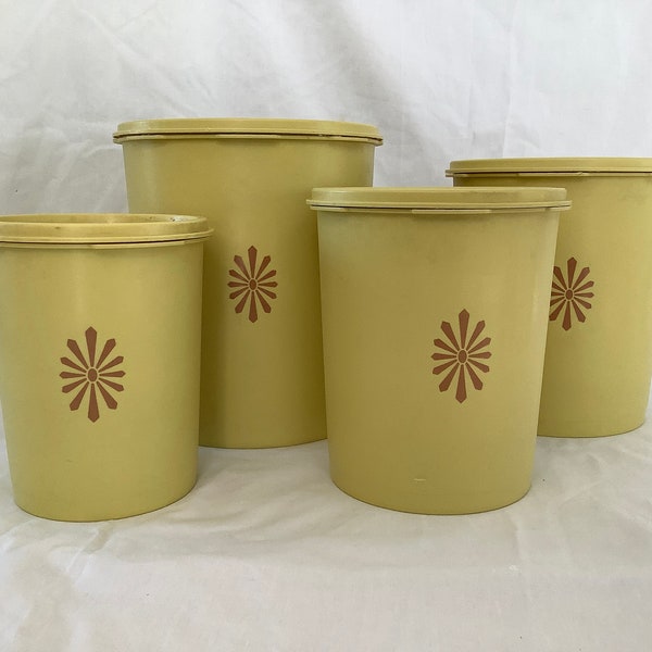 Tupperware Yellow Nesting Containers - Etsy