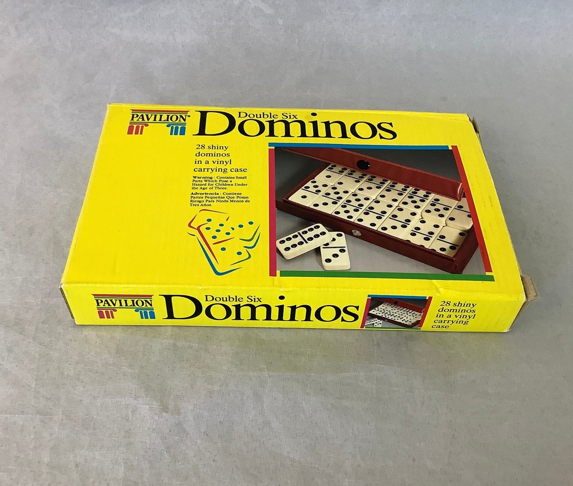 Vintage Cardinal Industries Pavilion Double Six Dominoes - Etsy