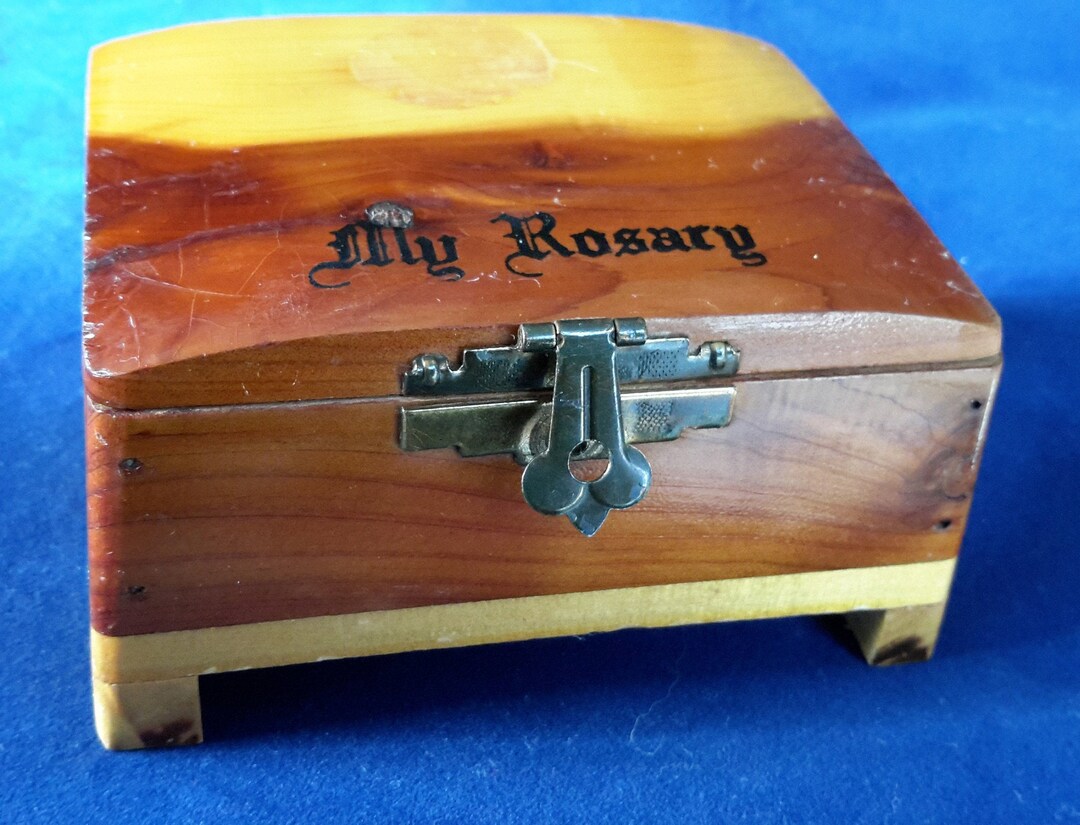 MY ROSARY Box Small Cedar Chest for Rosary Storage Keep Your Rosary ...
