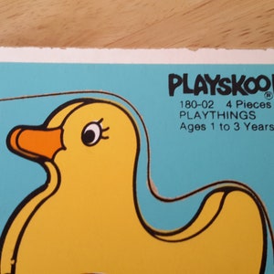 1986 PLAYSKOOL PLAYTHINGS Four Piece Hard Board Puzzle - Etsy