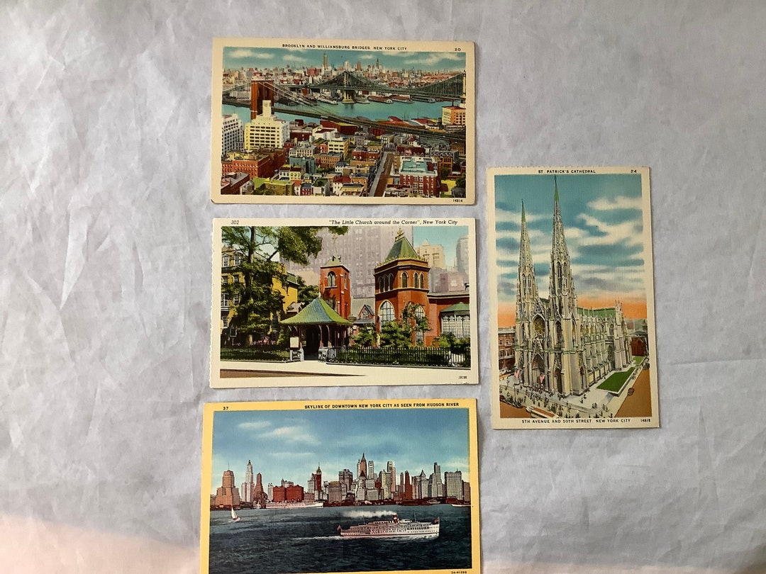 Vintage New York City Postcards Color Souvenir Post Cards Featuring ...