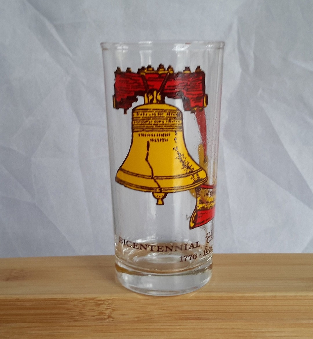 Liberty Bell Drinking Glass Bicentennial Liberty Bell and Signing of ...