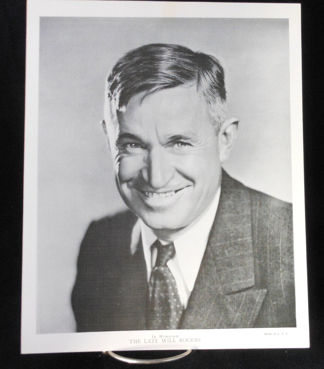 WILL ROGERS American Humorist and Actor Will Rogers 1935 in Memoriam Photo - Etsy