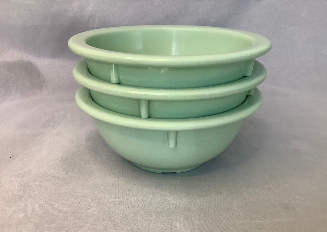 Vintage Dallas Ware Bowls Mint Green Melamine Bowls~ Set of Three ...